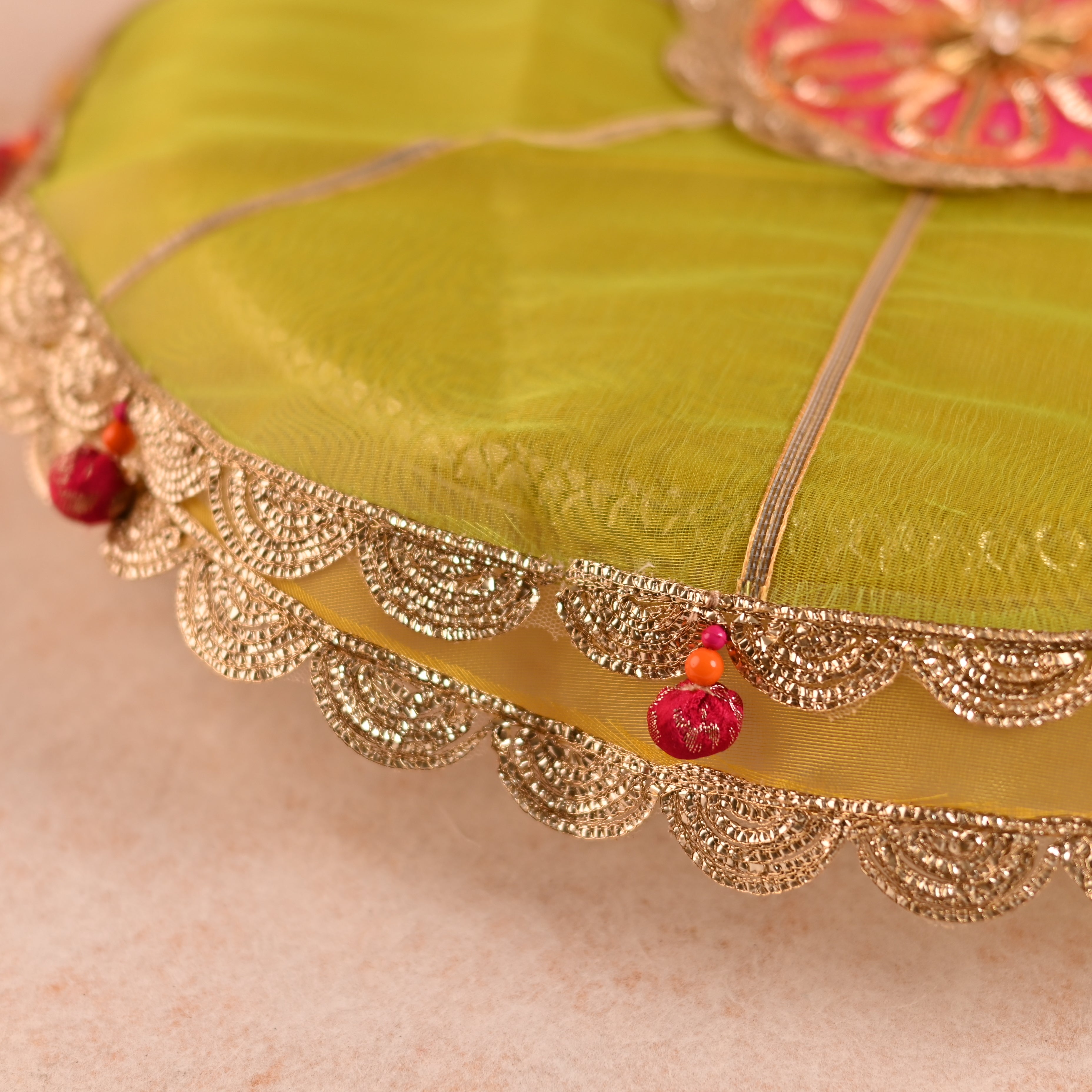 DIY Thaal Decor Set - Set of 3 (Thaal Fryll, Kalash Fryll, Thaal Posh ...